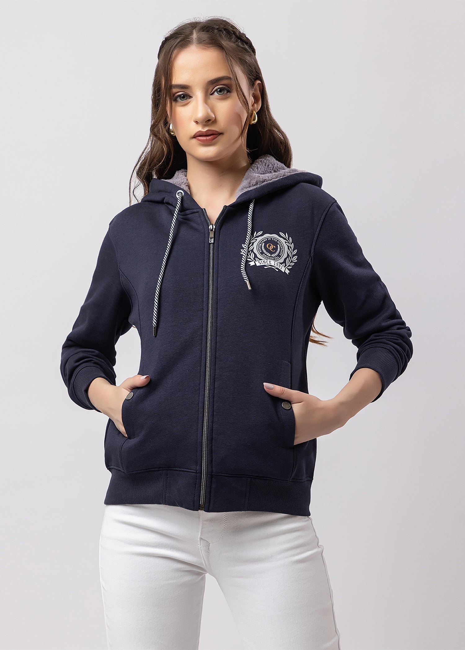 Women's Fleece Zipper Hoodie – OCTAVE CLOTHING PRIVATE LIMITED