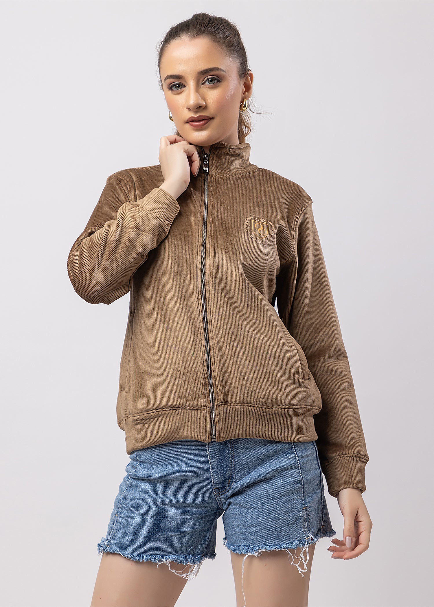 Women's High-neck Zipper Jacket – OCTAVE CLOTHING PRIVATE LIMITED