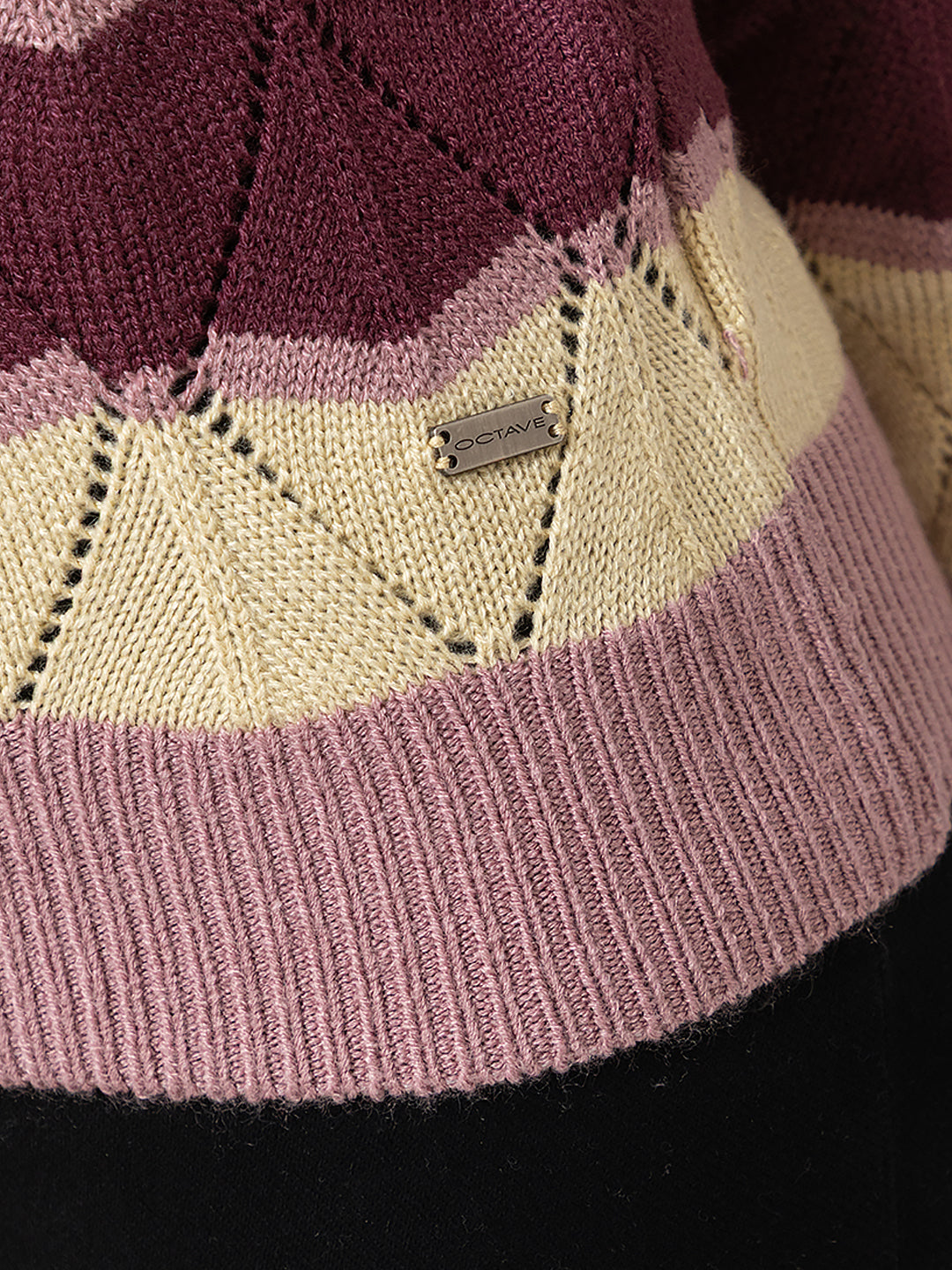 Women's Crew-Neck Striped Sweater – OCTAVE CLOTHING PRIVATE LIMITED